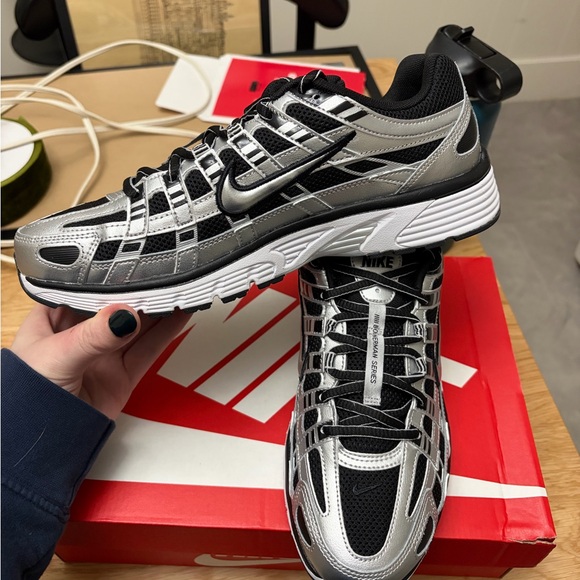 Nike | Shoes | Nike P600 Silver And Black Sneakers | Poshmark